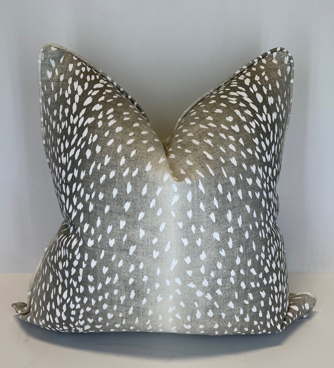 Gray Antelope Pillow Cover - Self Welt - Pillow With Cording - Antelope ...