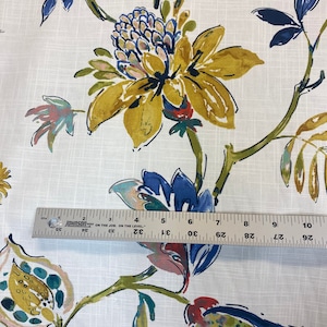 Liza Classic - Bold Floral Pattern Home Decor Fabric - Custom Pillows ...