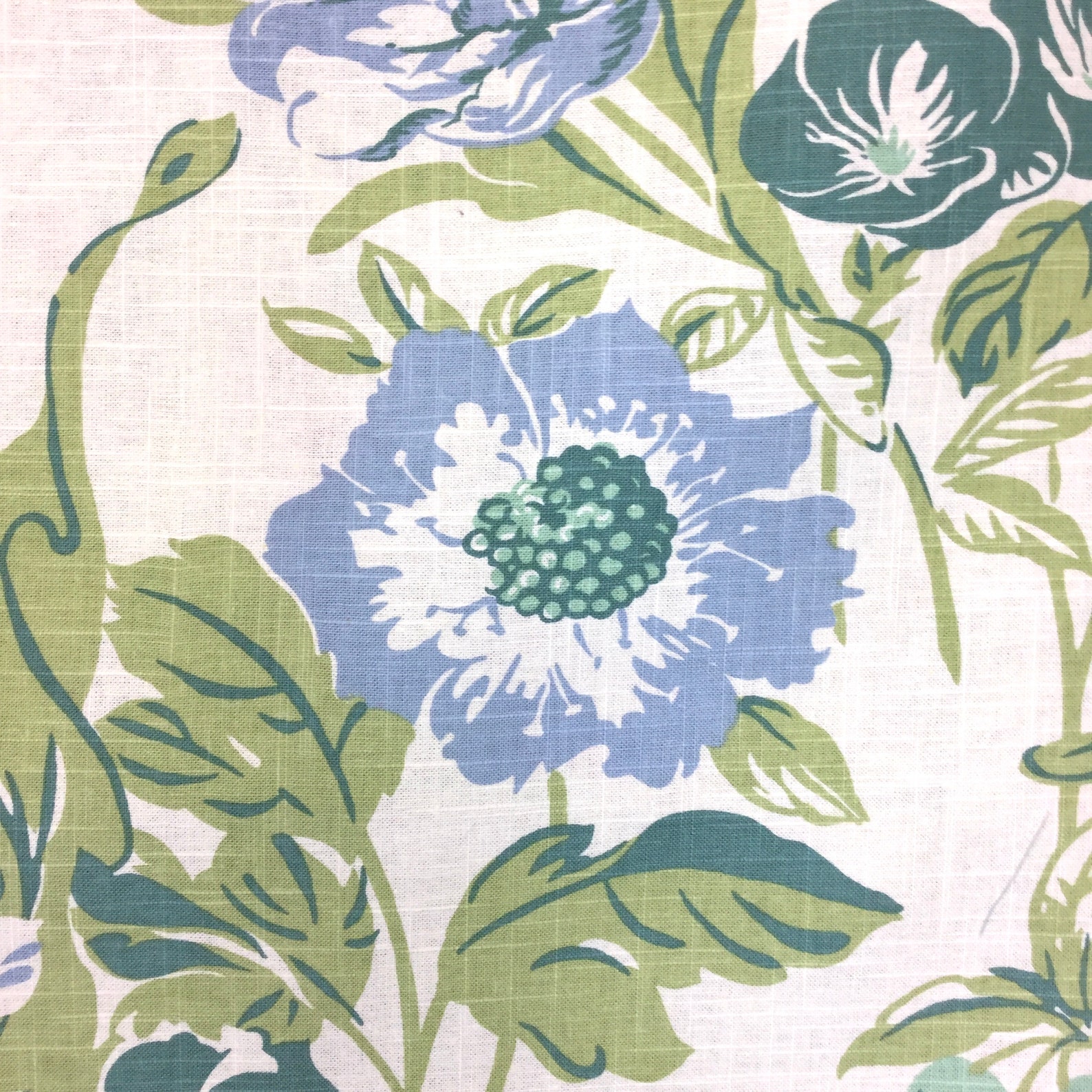 Becca Bluebell - Blue - Floral - Fabric by the Yard - Floral Drapery ...