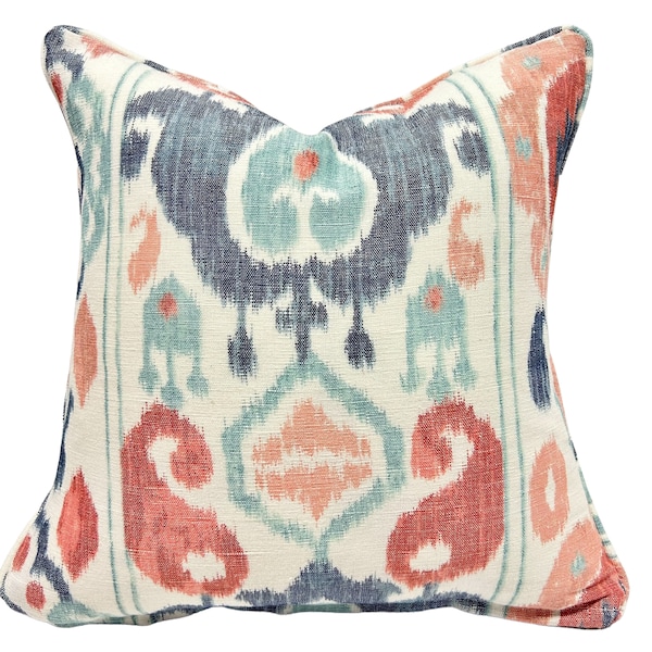 Coral Ikat - Etsy