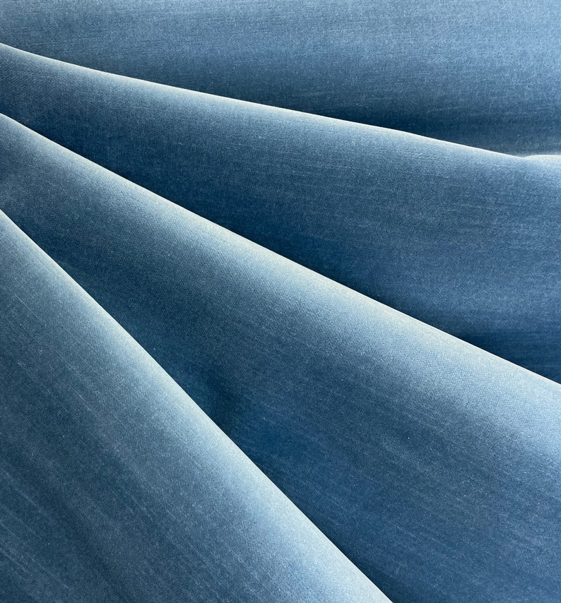 Cannes Harbor - Blue Velvet - Sheen Velvet - Fabric by the Yard - Etsy