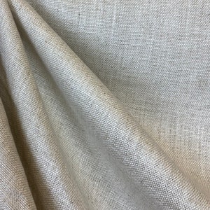 Oatmeal and Cream Linen - Upholstery Fabric - Drapery Fabric - Neutral ...