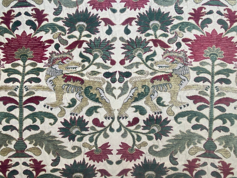 Royal Lions Upholstery Fabric Royal Crest Fabric Lion - Etsy