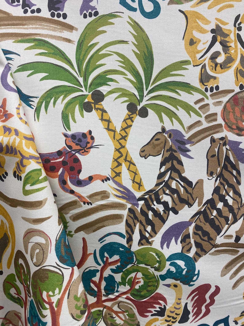 Wilderness Rainforest - Upholstery Fabric - Jungle Animals - Multicolor ...