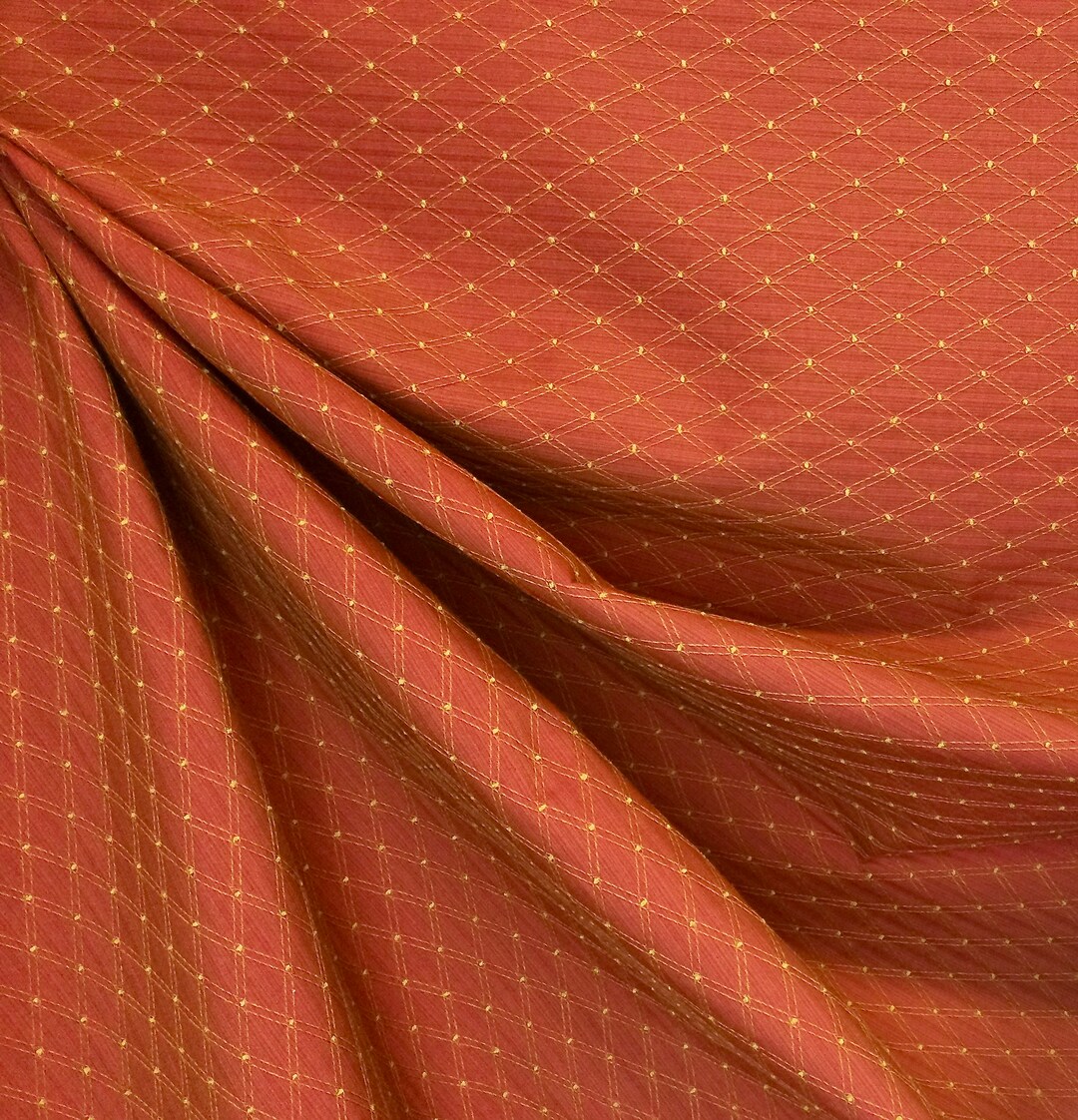 Red and Gold Double Diamond Fabric - Upholstery Fabric by the Yard ...