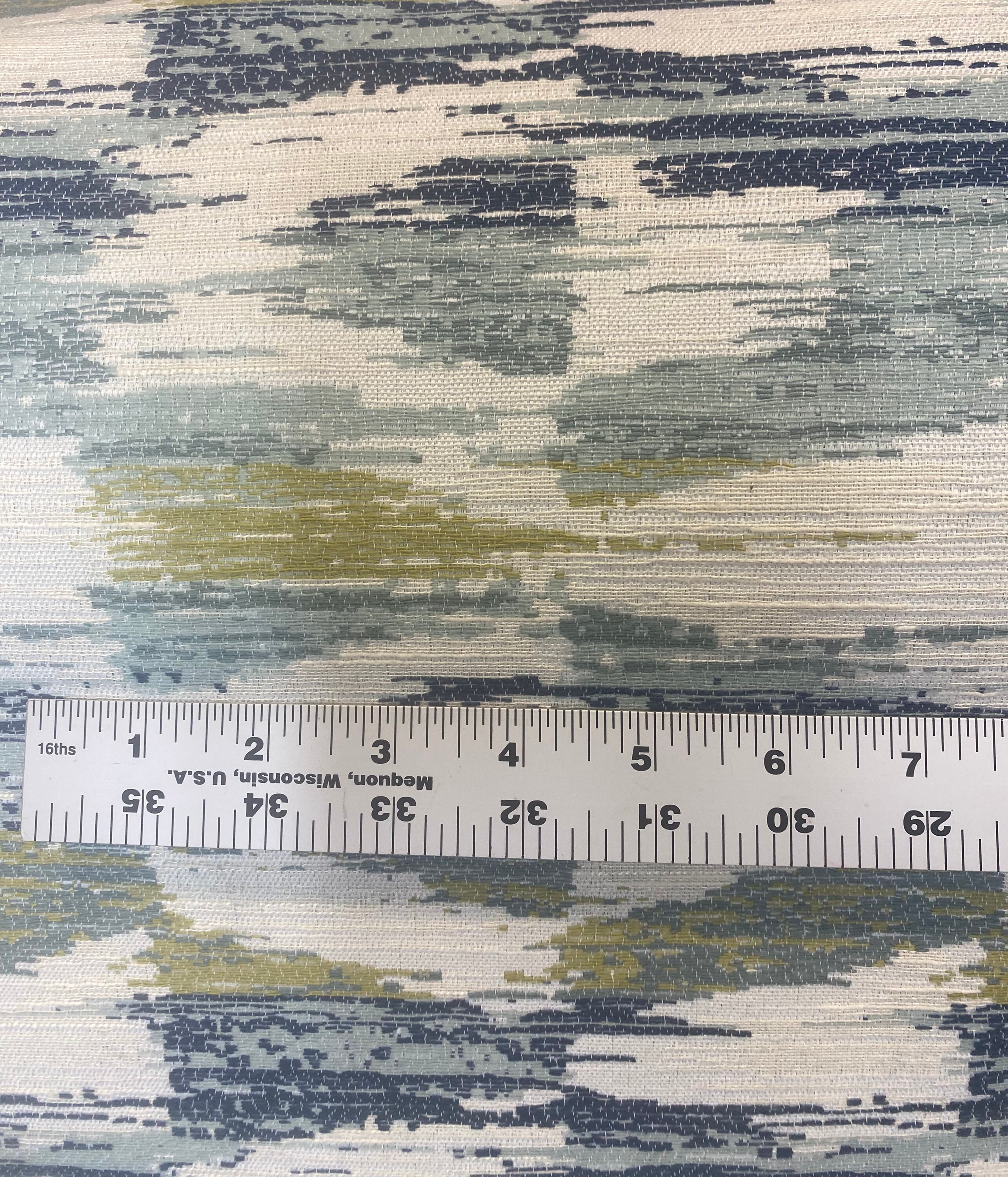 Atlantic Seaglass - Blue and Green Geometric Upholstery Fabric ...