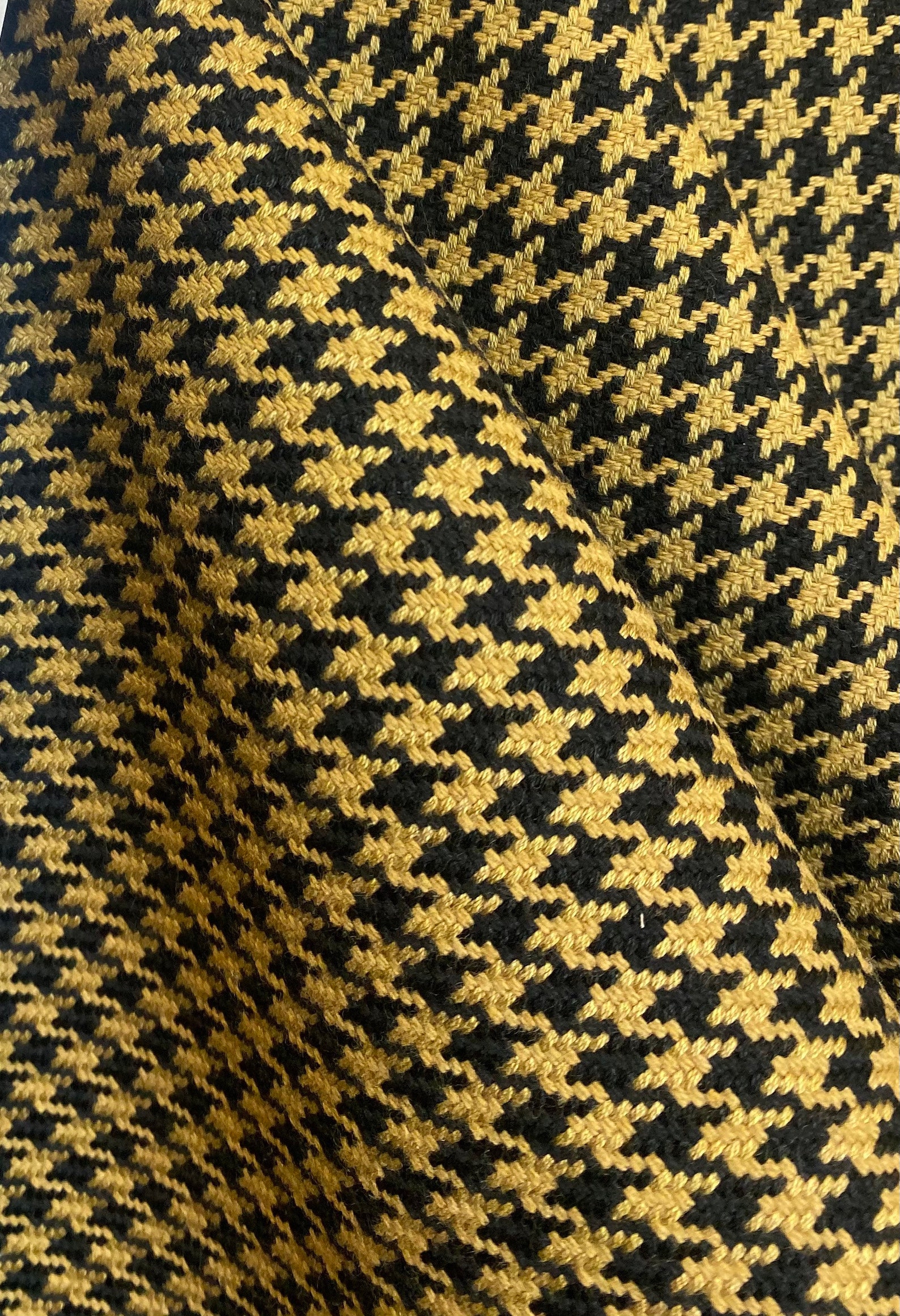 Black and Gold Houndstooth - Hunt Club - Upholstery Fabric - Classic ...