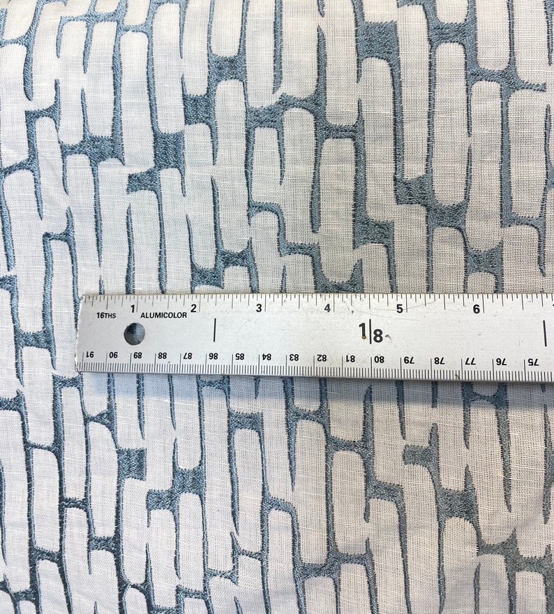 Kravet Seahorn Mist Embroidered - Kravet Embroidered Fabric - Blue ...