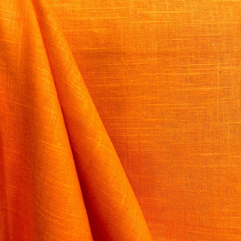 Orange Linen Fabric - Etsy