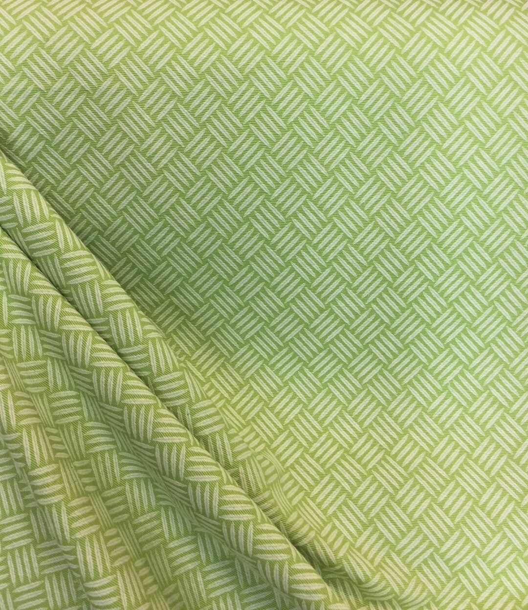 Panama Dill - Pastel Green Fabric - Pastel Green Basket Weave ...