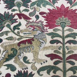 Royal Lions - Upholstery Fabric - Royal Crest Fabric - Lion Print ...