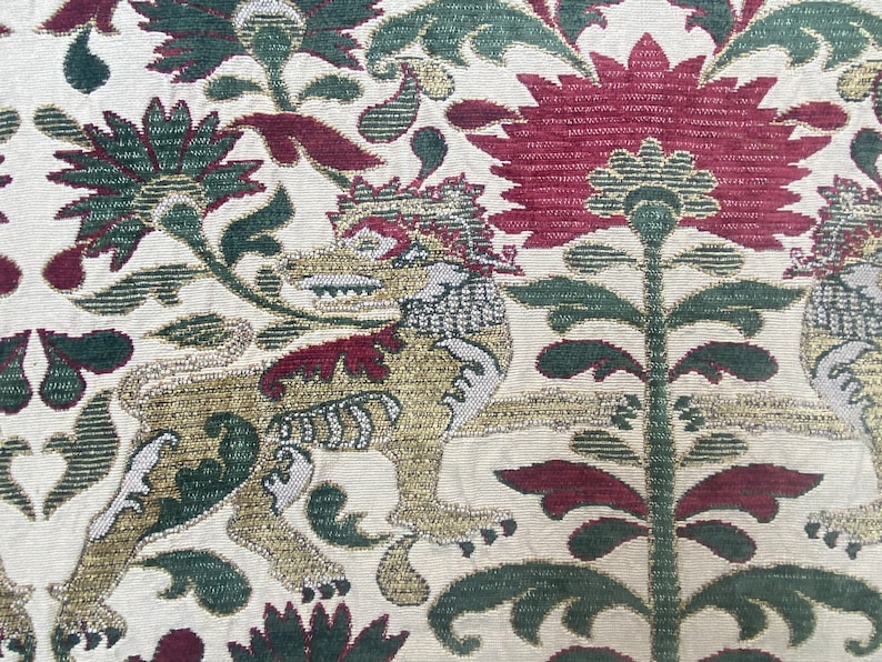 Royal Lions Upholstery Fabric Royal Crest Fabric Lion - Etsy