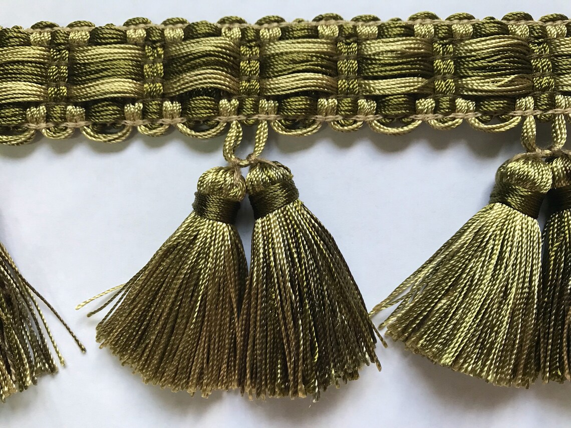 Moss Green Tassel Fringe Trim by the Yard Home Decor - Etsy