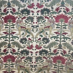 Royal Lions - Upholstery Fabric - Royal Crest Fabric - Lion Print ...