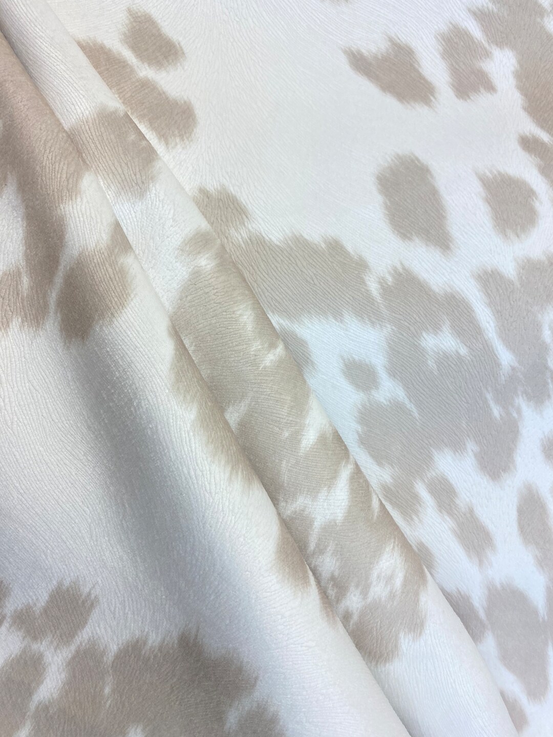 Cow Hide Fabric Linen - Cow Print Fabric - Light Brown Cow Hide ...