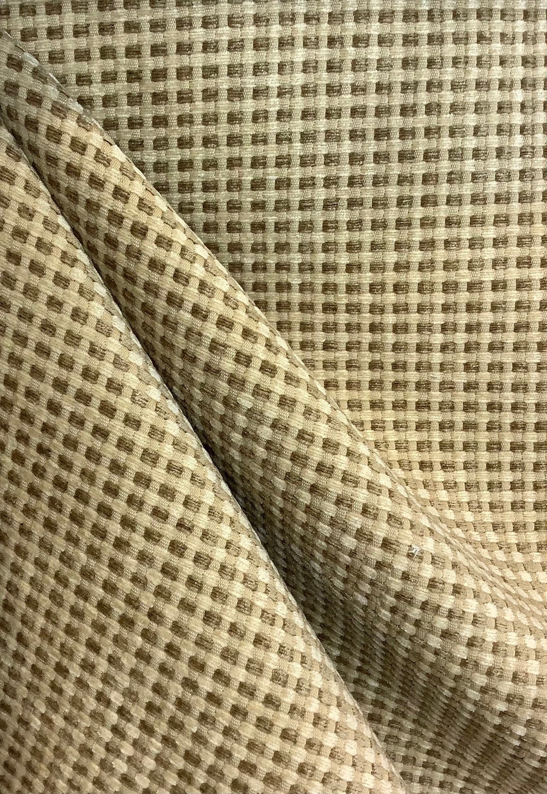 Brown and Cream Lattice Structure Heavyweight Upholstery and Home ...