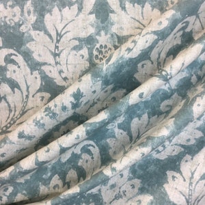 Spectra Blue Damask - Light Blue Upholstery - Damask Drapery - Damask ...