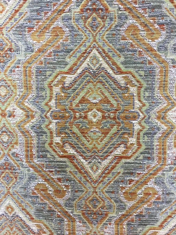 Willow Aztec Medallion Upholstery Fabric by the Yard - Etsy