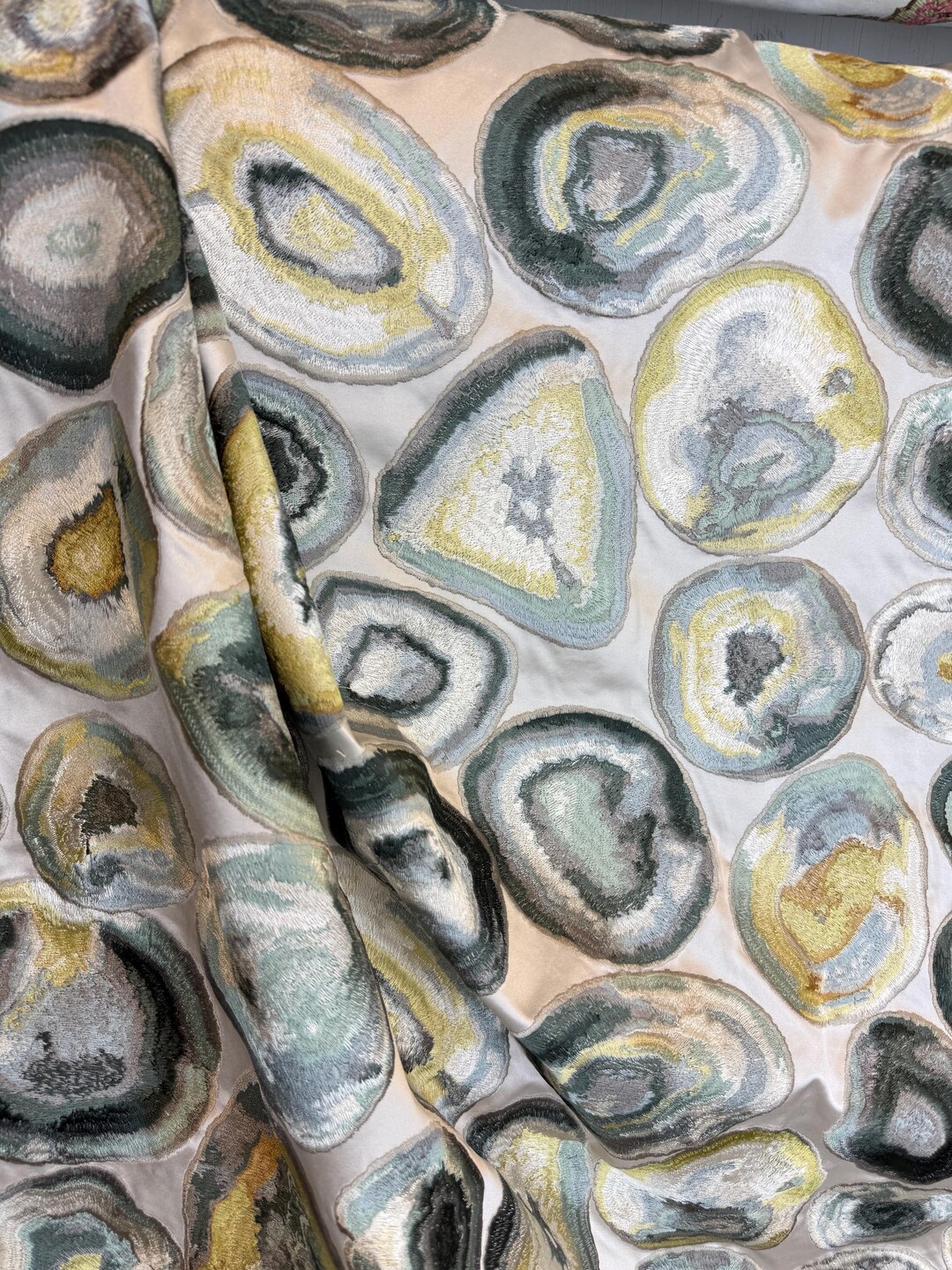 Geode Minerals - Gray - Layers - Embroidery - Earth Tone - Rocks - Home ...