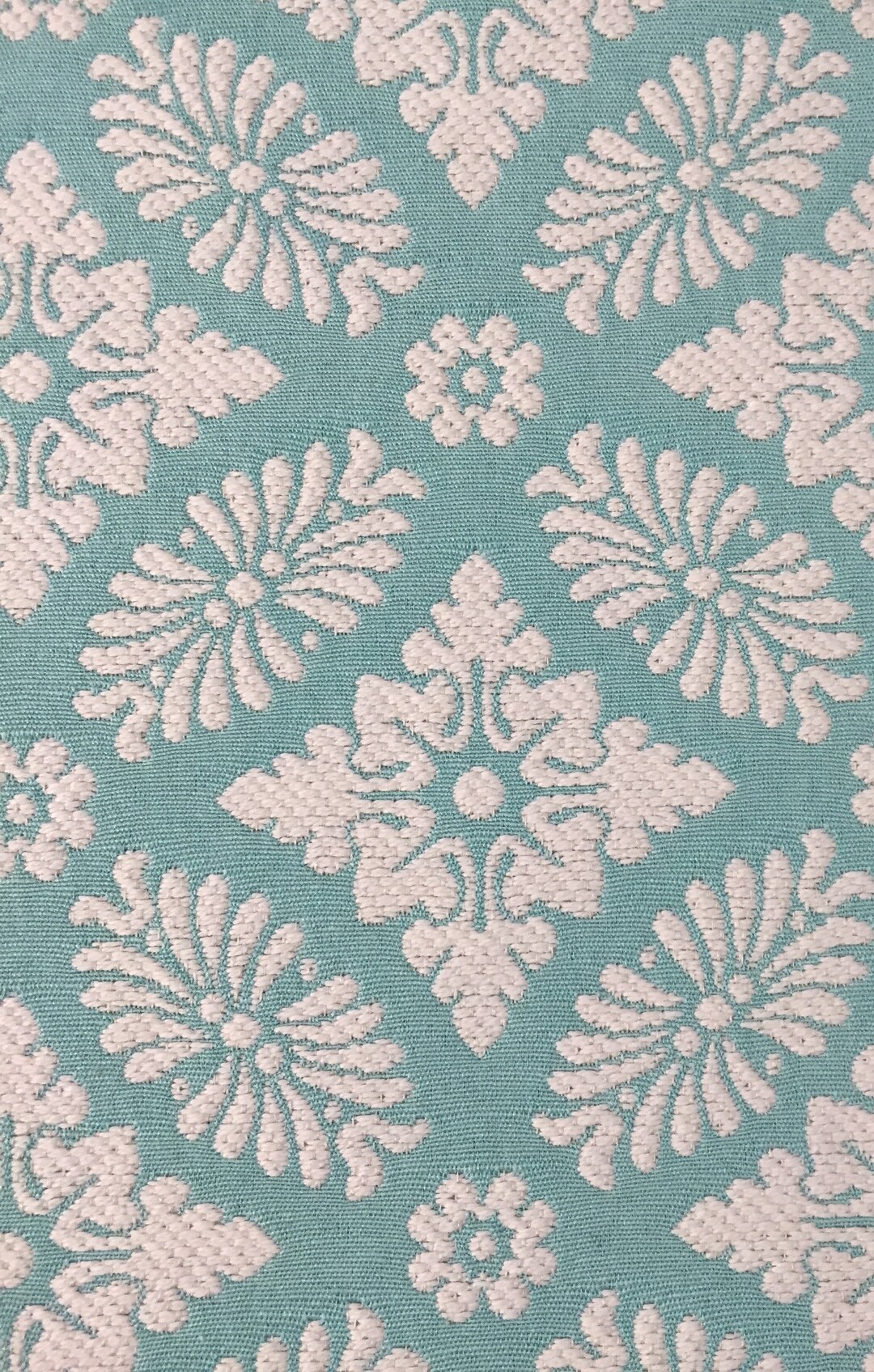 Caribbean Blue - Diamond Medallion - Upholstery Fabric by the Yard ...
