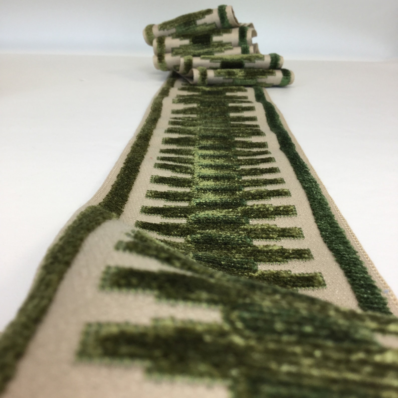 Green Linear Tape Trim - Geometric - Trim by the Yard - Custom Cut Trim ...