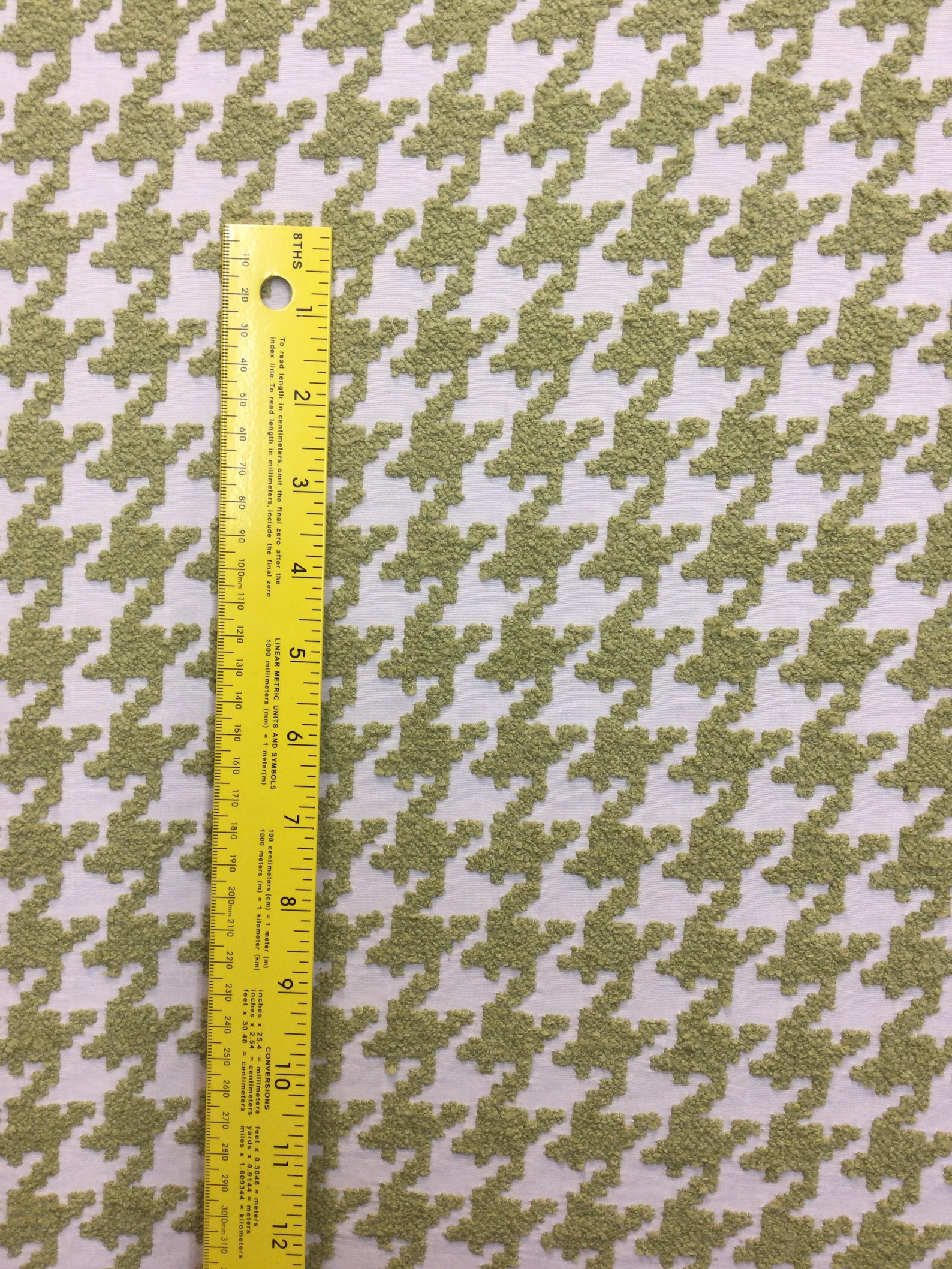 Textured Green Houndstooth Green Upholstery Fabric - Etsy