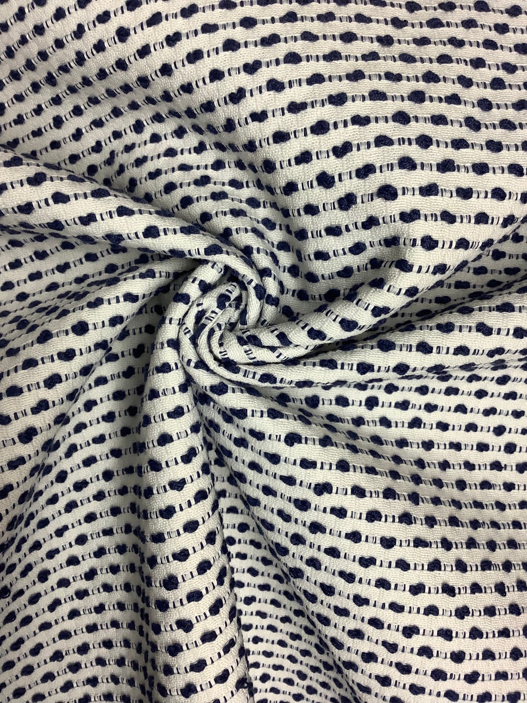 Navy Pathway Textured Upholstery Fabric - Navy and White Fabric ...