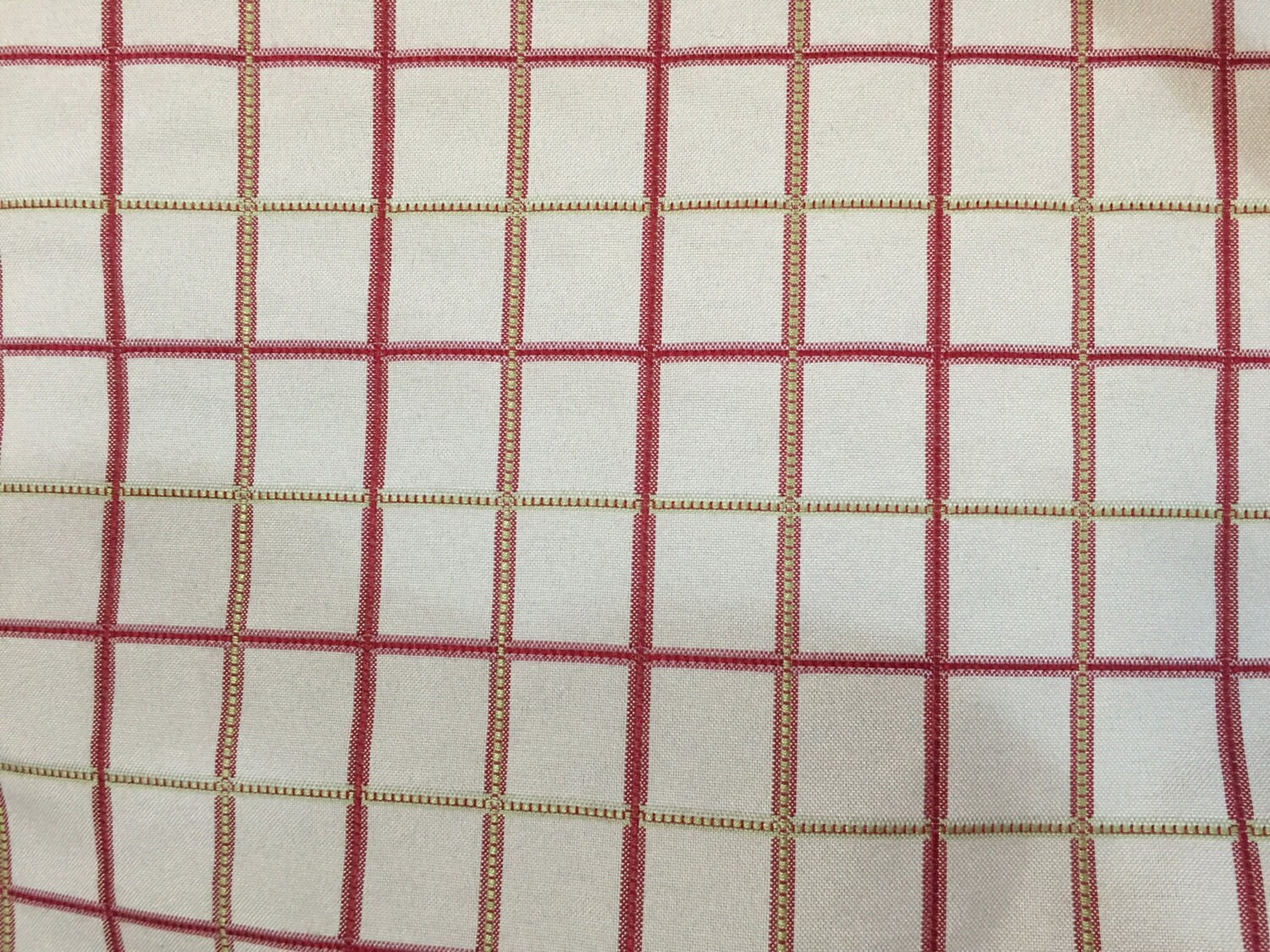 Window Pane Check Pink and Green Upholstery Fabric by the - Etsy 日本
