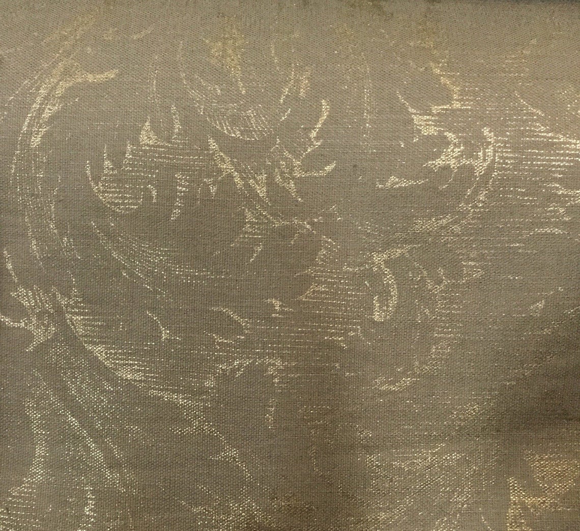 Gold Damask - Upholstery Fabric by the Yard - Etsy