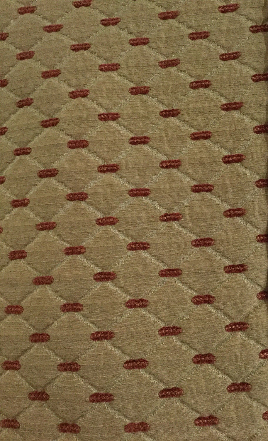 Cream and Red Diamond - Upholstery Fabric by the Yard - Etsy