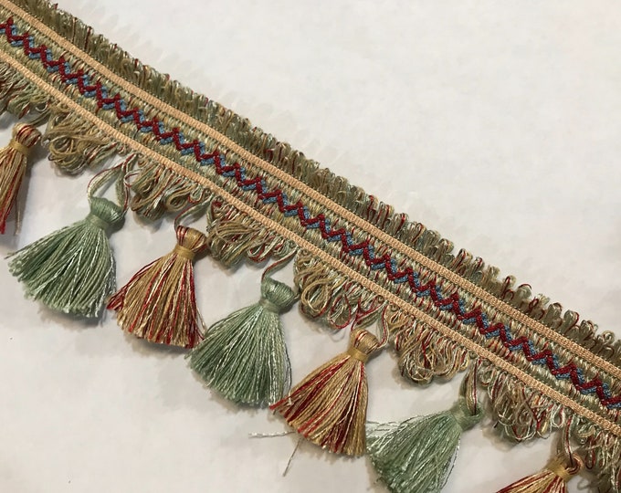 Sage, Raspberry, and Brown Brush Fringe - Accent Pillows - Brush Fringe ...