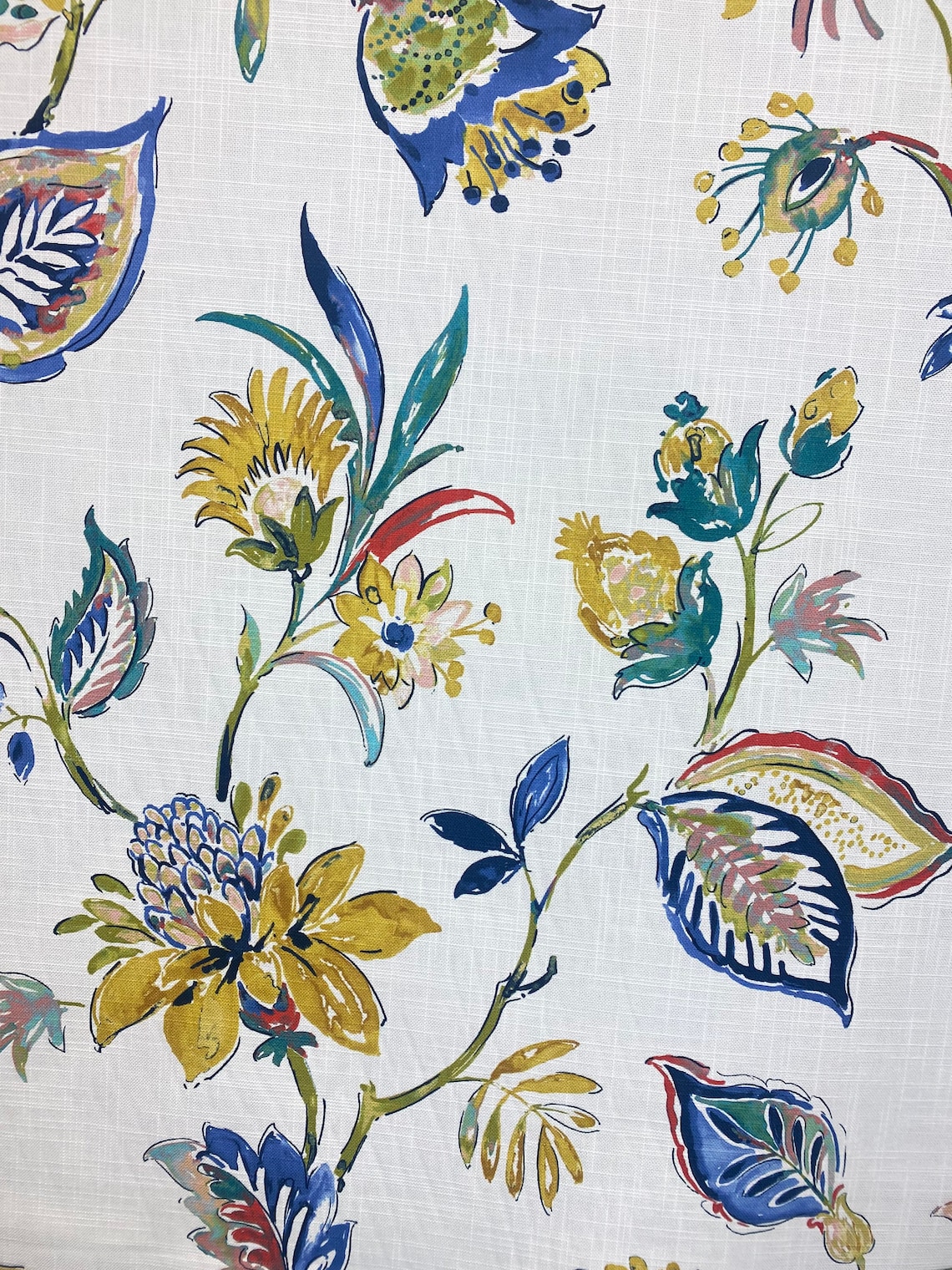 Liza Classic Bold Floral Pattern Home Decor Fabric Custom - Etsy