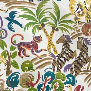 Wilderness Rainforest - Upholstery Fabric - Jungle Animals - Multicolor ...