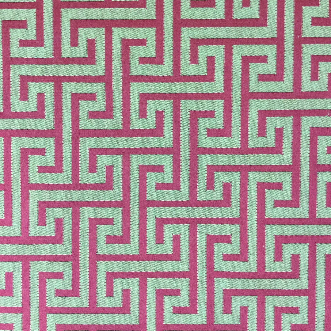 Greek Key - Red and Gold - Upholstery Fabric by the Yard - Custom Greek ...