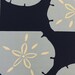 Blue Sand Dollar - Navy and Ocean Blue - Outdoor Pillow Pattern Fabric ...