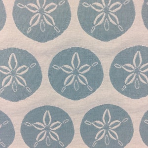 Blue Sand Dollar - Beach - Shell - Nautical - Upholstery - Fabric by ...