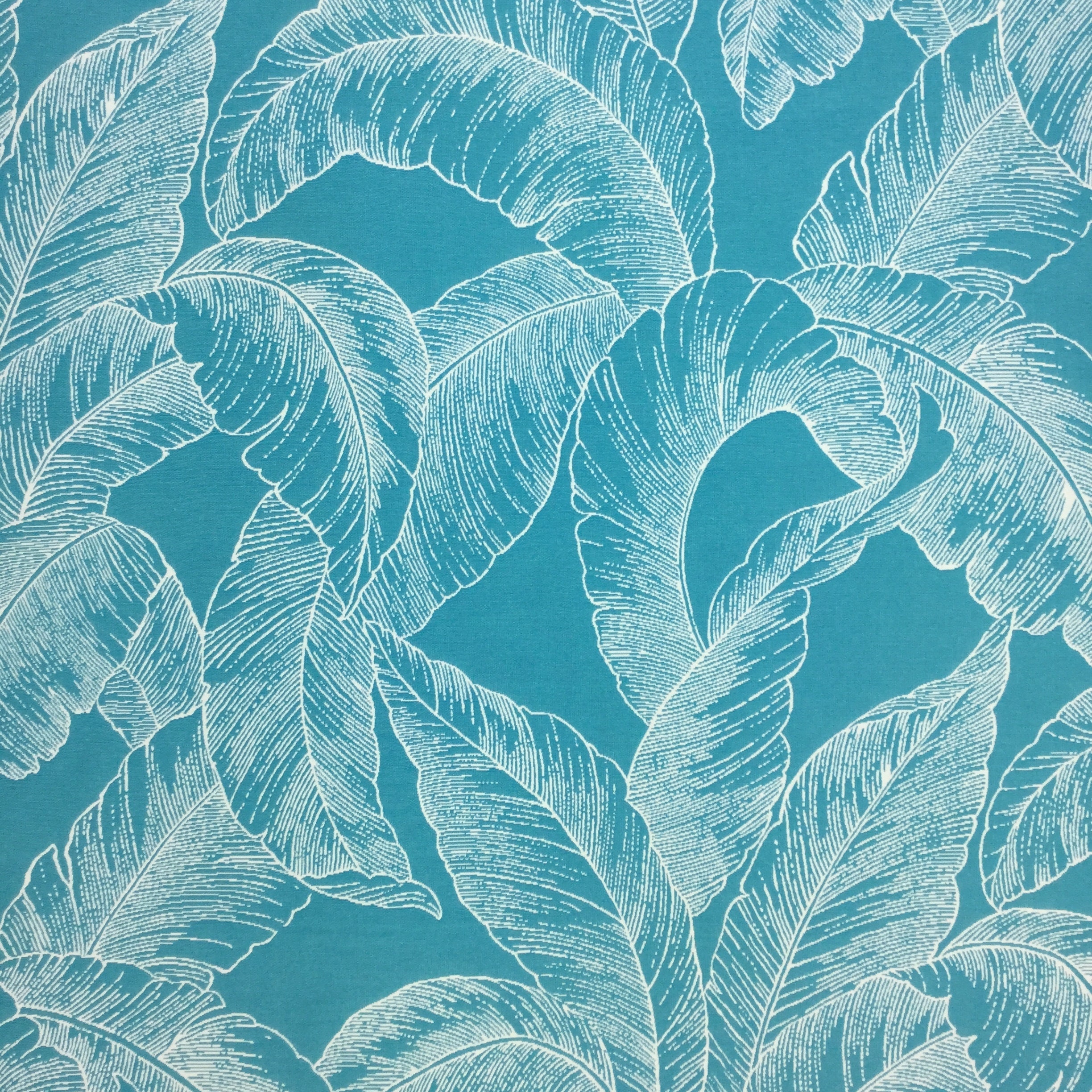 Teal Blue Palm Fabric Upholstery Fabric Fabric by the Yard | Etsy