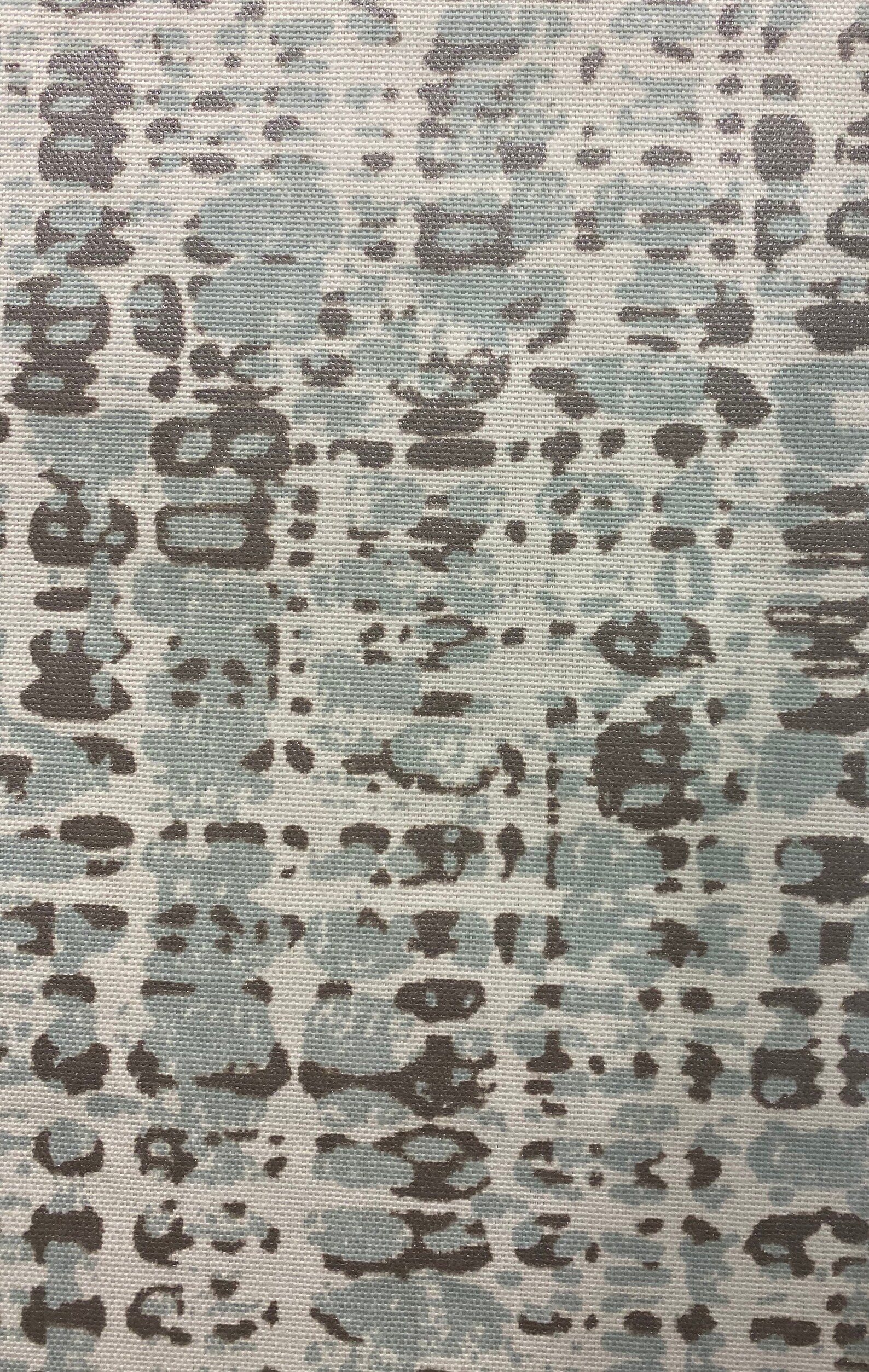 Powder Blue and Silver Metallic Water Drops - Unique Fabric - Home ...