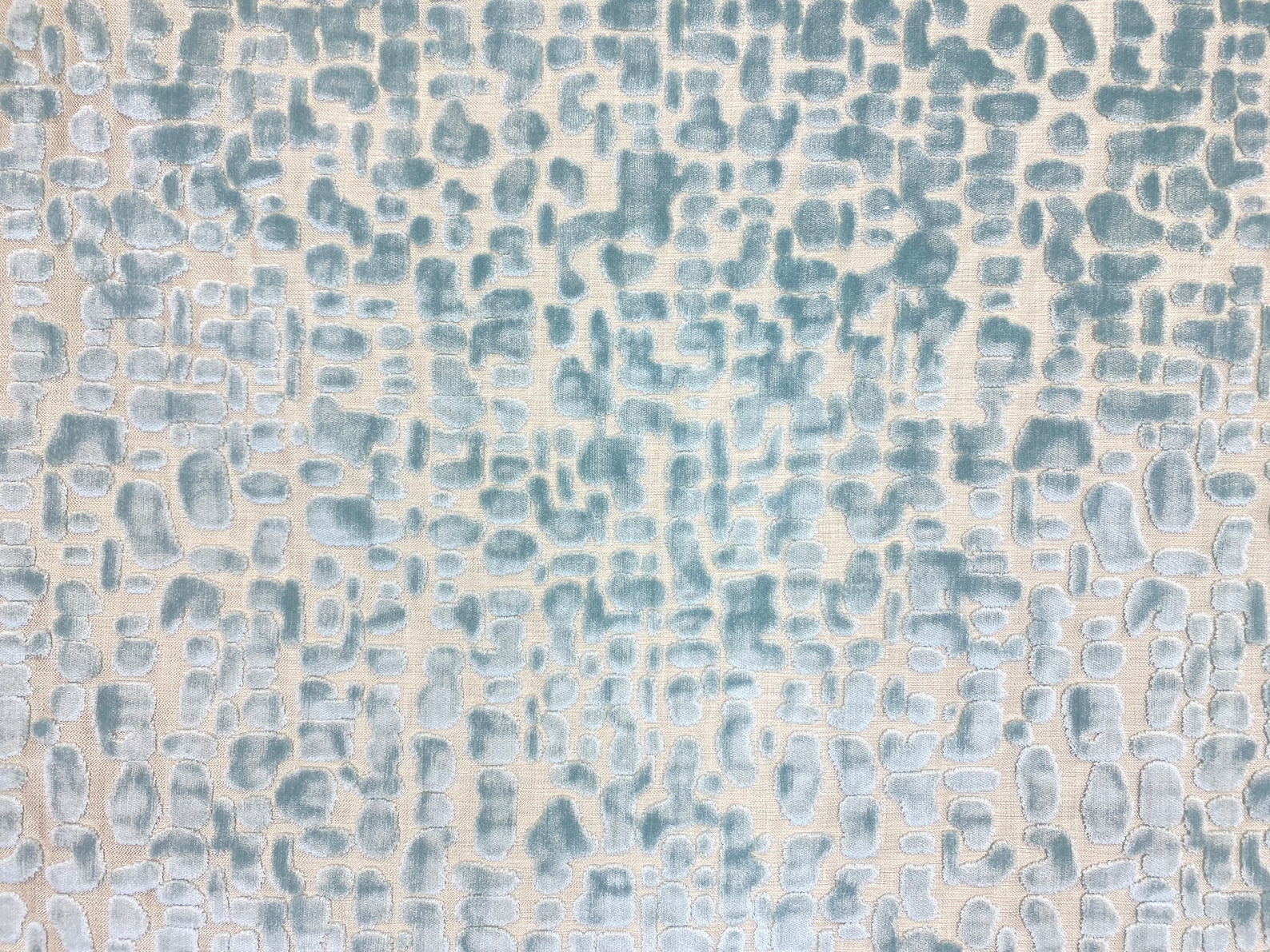 Asher Rain Cut Velvet - Geometric Cut Velvet - Blue Cut Velvet - Fabric ...