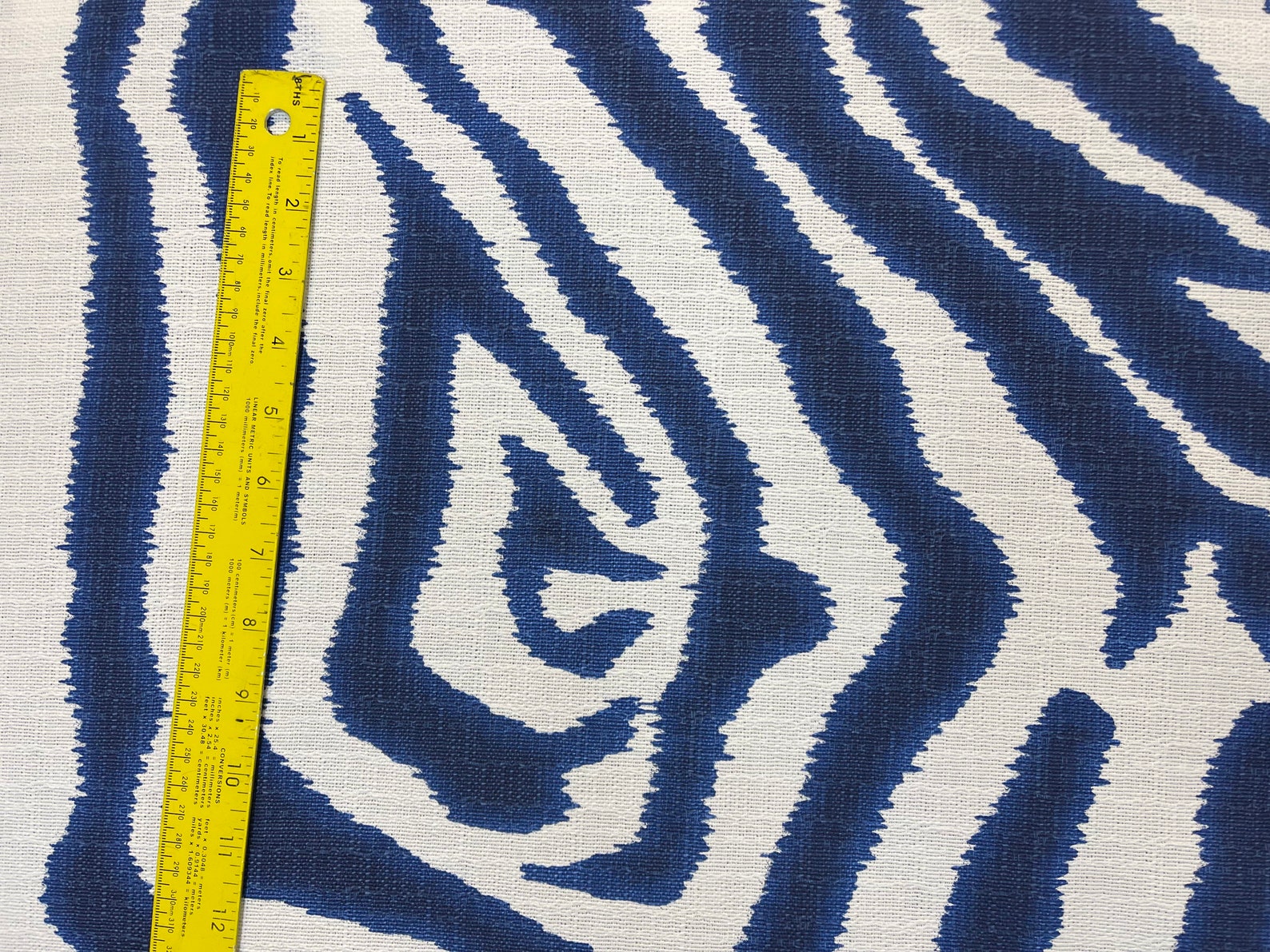 Zebra Marine Navy and White Blue and White Decor Zebra | Etsy