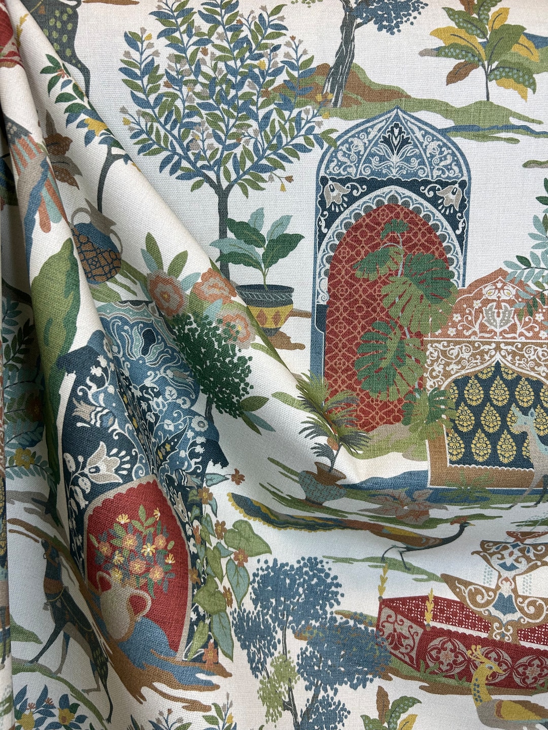 Shalimar Garden Document - Oriental - Animal - Earth Tone - Upholstery ...