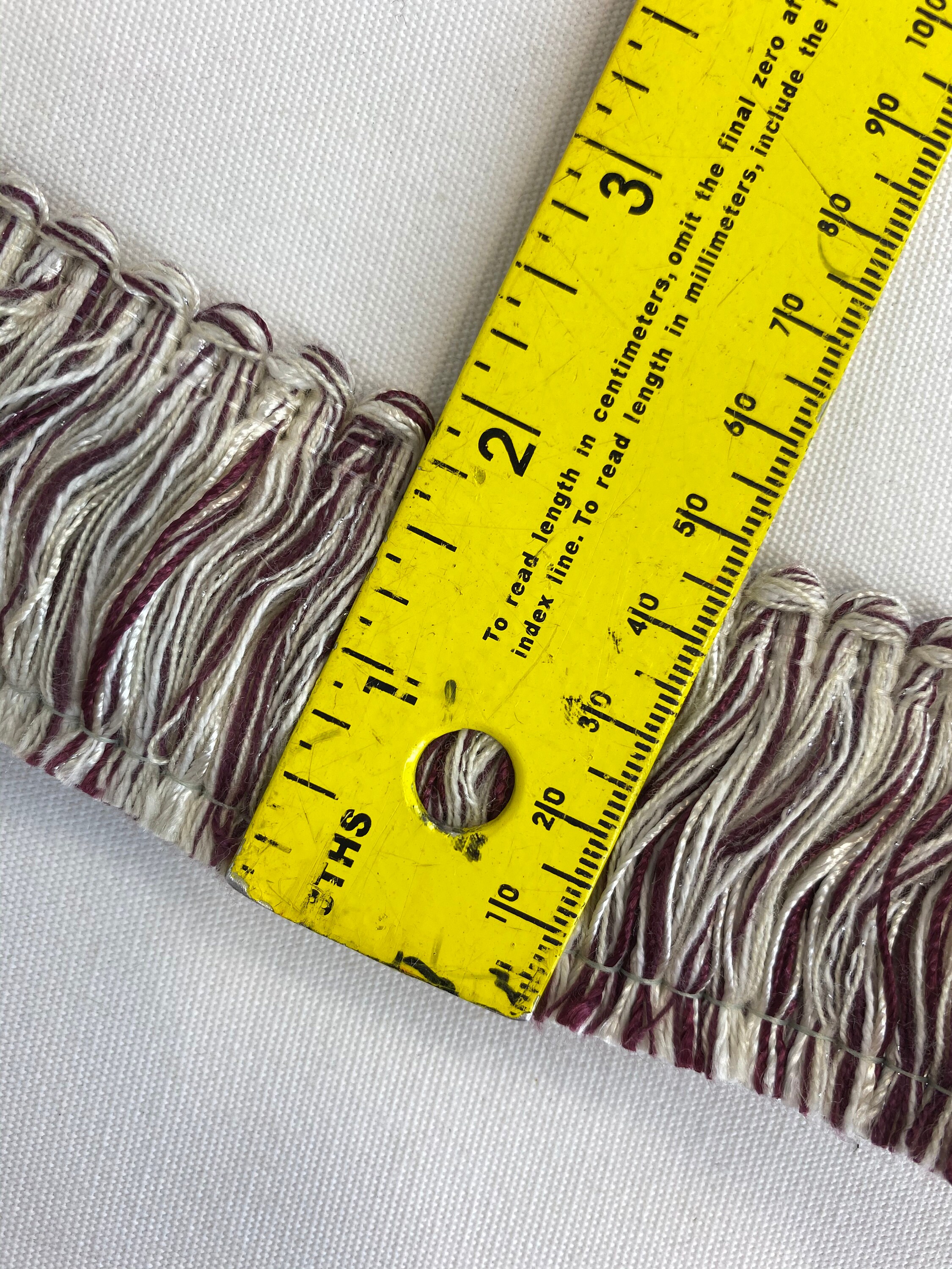 Seneca Burgundy and White Brush Fringe Accent Pillow Trim - Etsy