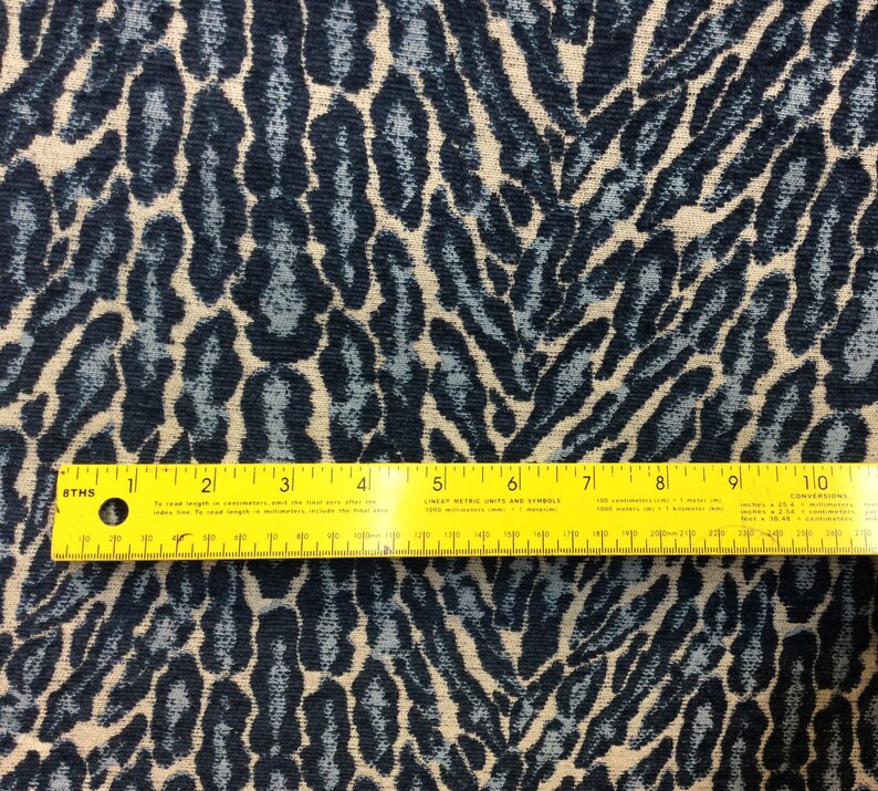 Saber Indigo - Animal Print - Wild Cat Print - Deep Navy - Light Aqua ...