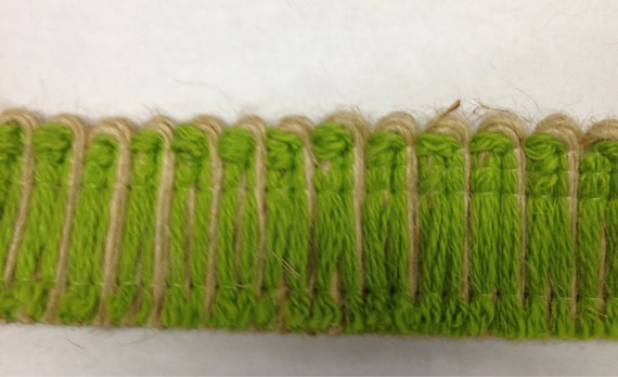 Unique Jute Trim Natural and Green Jute Green Brush Fringe | Etsy
