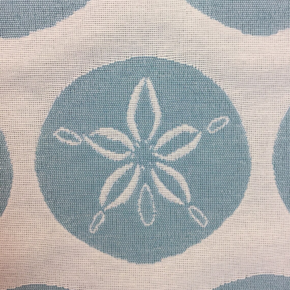 Blue Sand Dollar Beach Shell Nautical Upholstery | Etsy