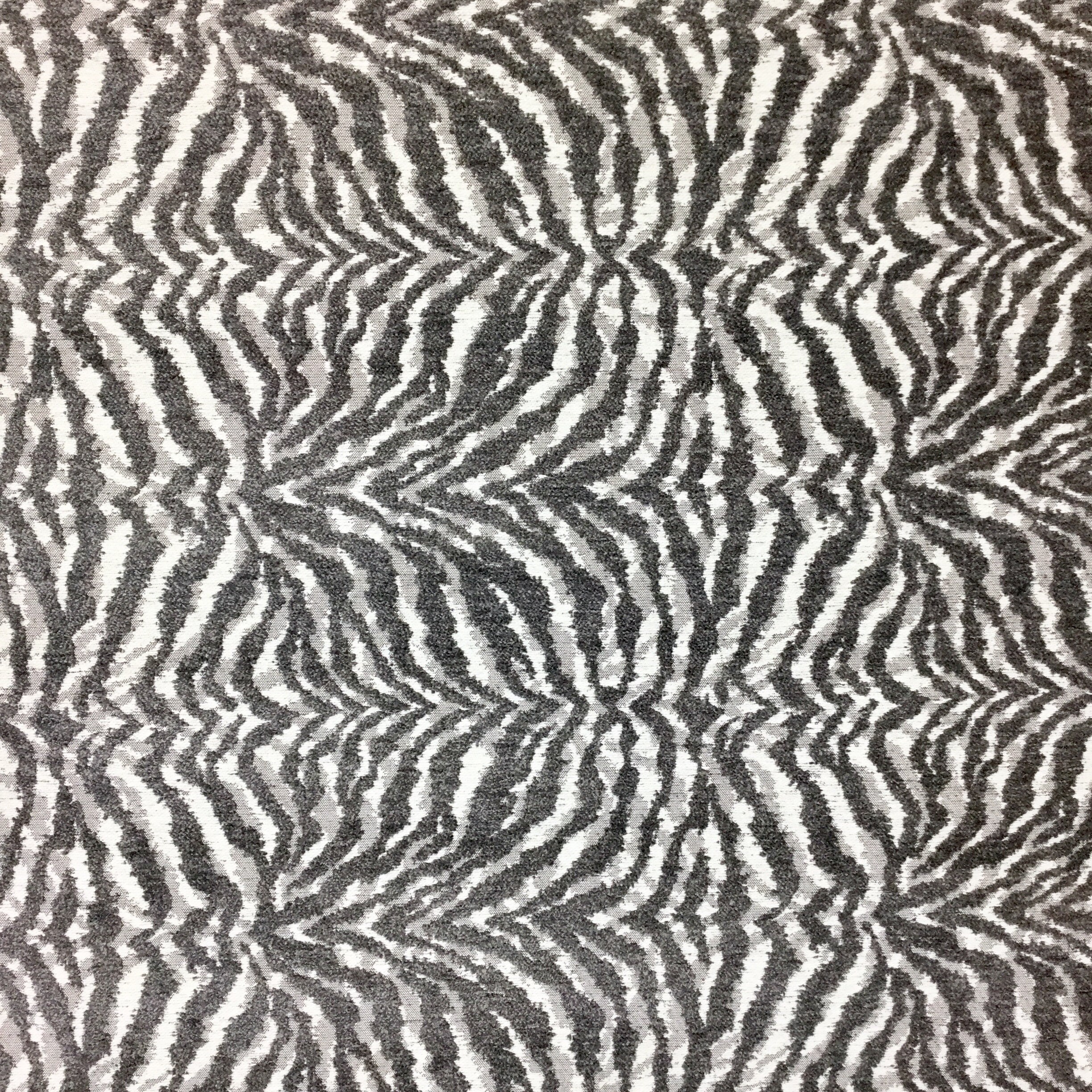 Gray Smoke and White Kenya Tiger Upholstery Fabric, R/R, Upholstery ...