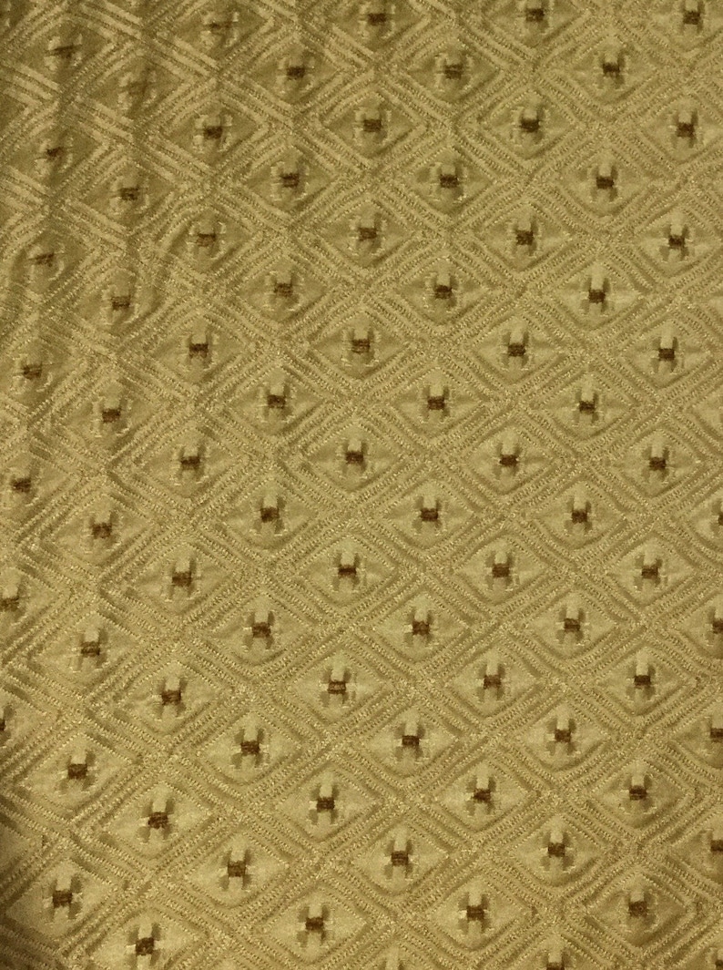 Gold Diamond Texture Upholstery Fabric by the Yard Custom - Etsy