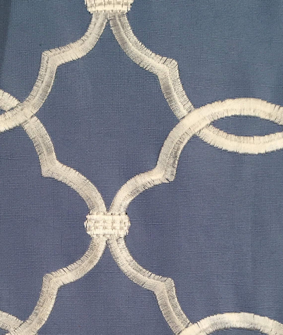 Soft Blue Geometric Pattern Upholstery Fabric by the Yard | Etsy