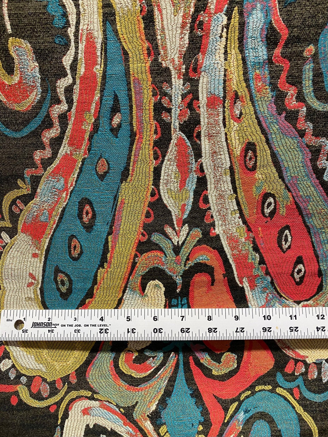 Mardi Gras Paisley - Multicolor Paisley - Red, Yellow, Blue, Purple and ...