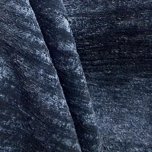 Navy Chenille Conjunction Waterfront - Soft Chenille - Navy Chenille ...